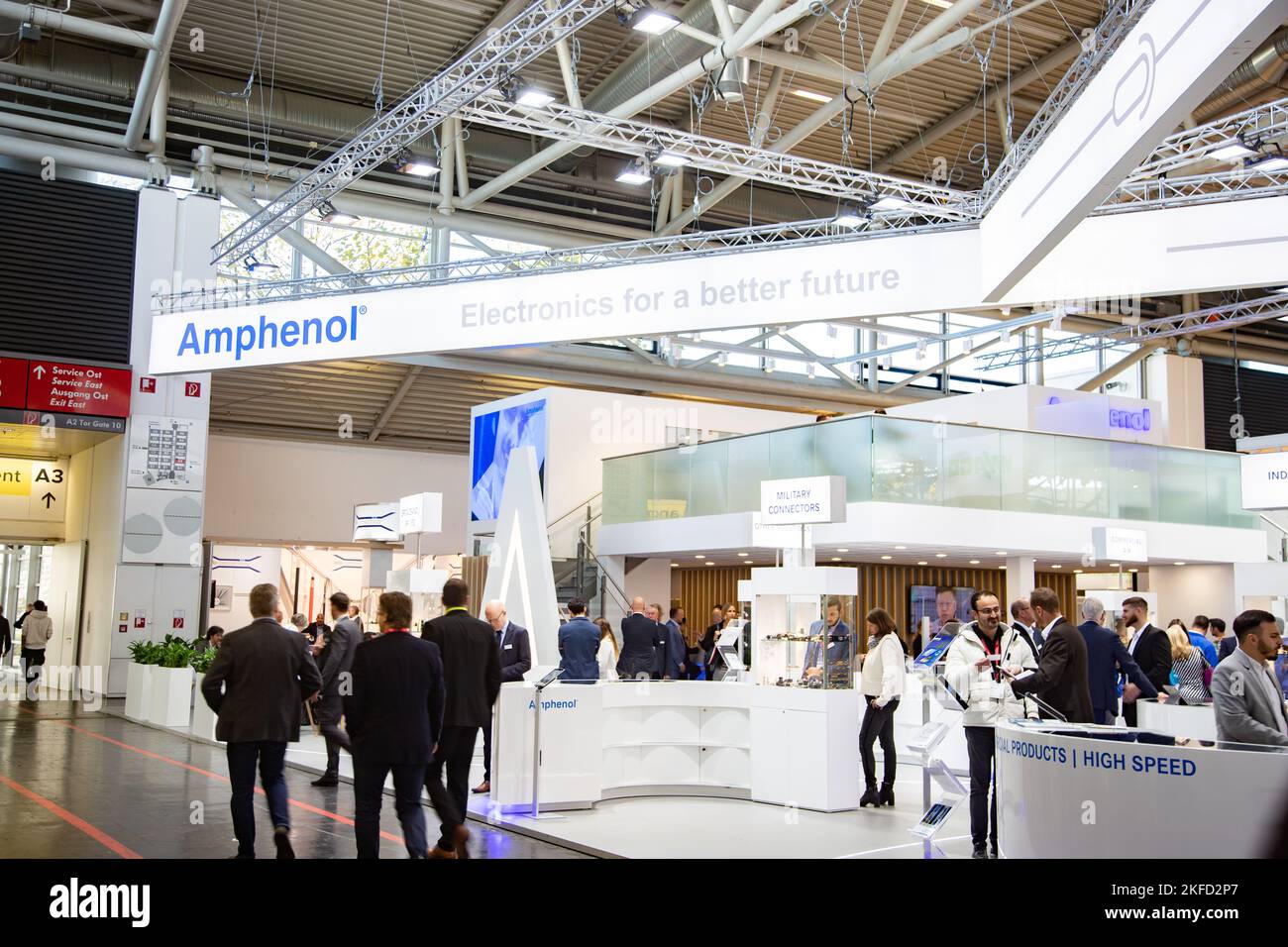 Munich, Germany. 17th Nov, 2022. Amphenol bei der Electronica/Semicon ...