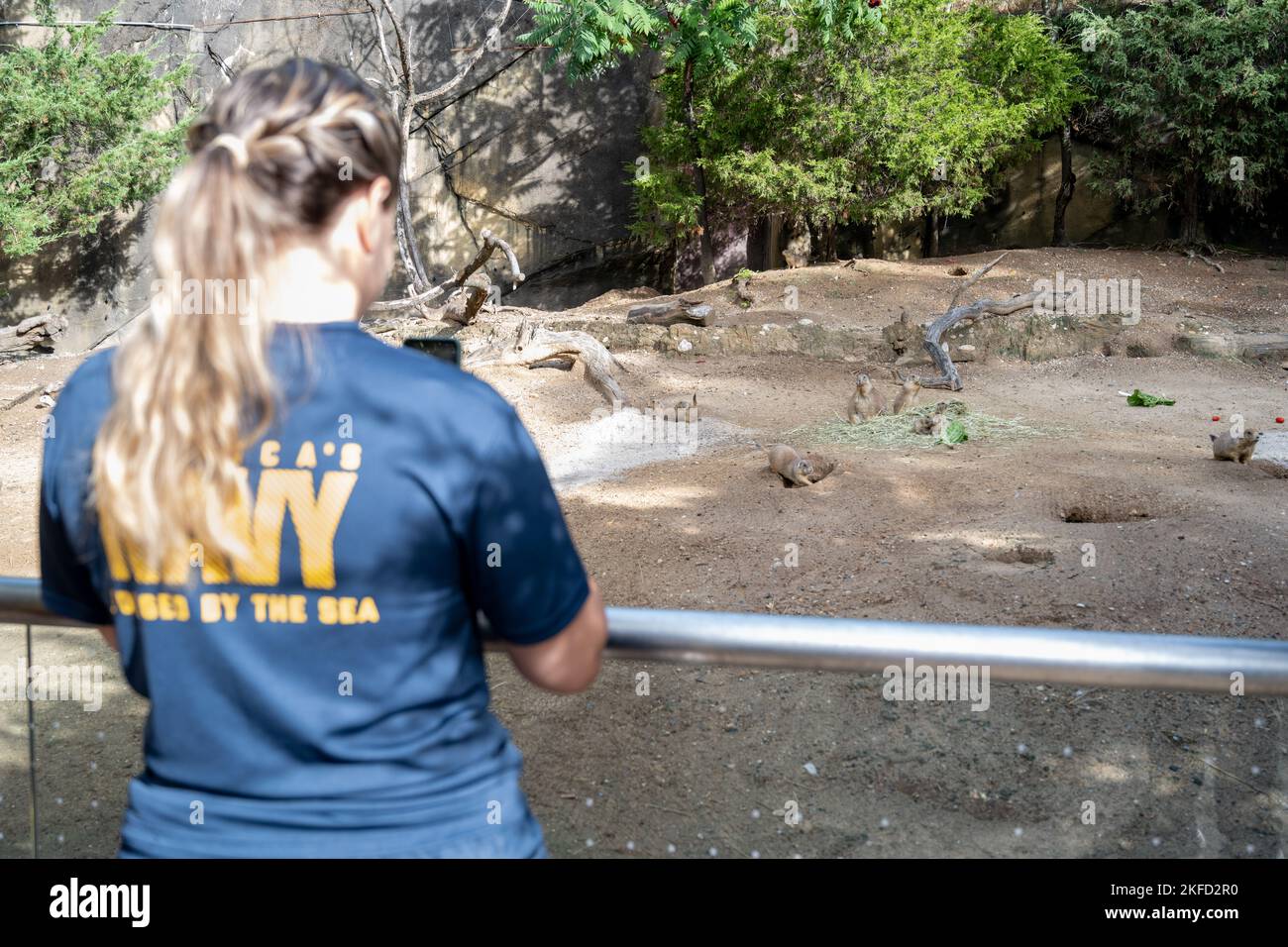 U.S. Sailor, Lt. j.g. Nicole Hardwick with the USS Carter Hall, visits ...