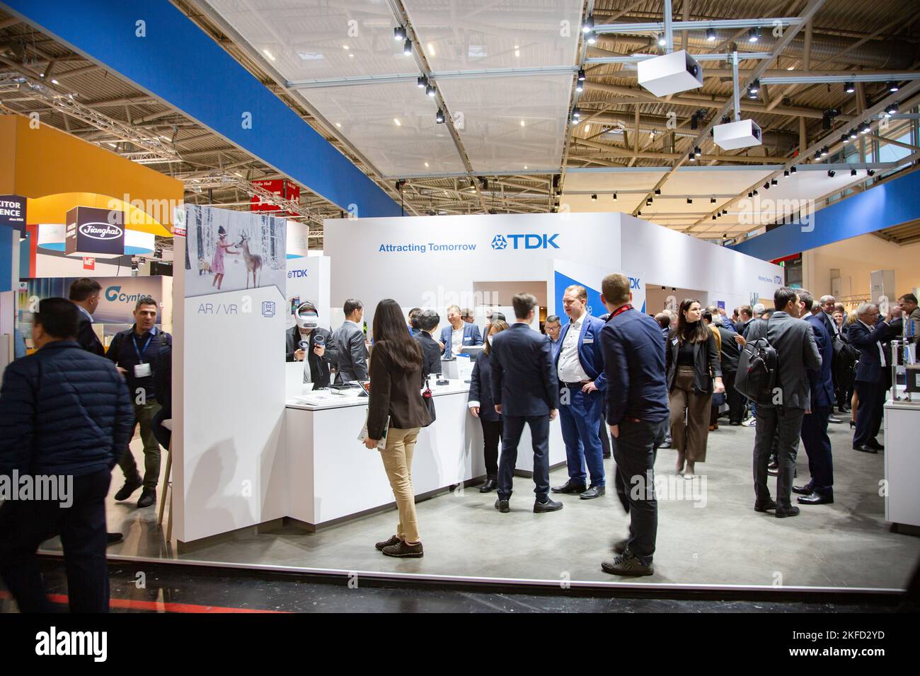 Munich, Germany. 17th Nov, 2022. TDK bei der Electronica/Semicon Europa Messe, der Weltleitmesse ...