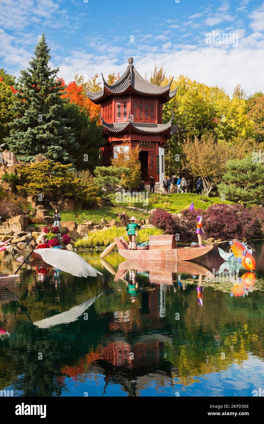 Annual Magic of Lanterns exhibit at Dream Lake with the Tower of ... Annual Magic of Lanterns exhibit at Dream Lake with the Tower of ...