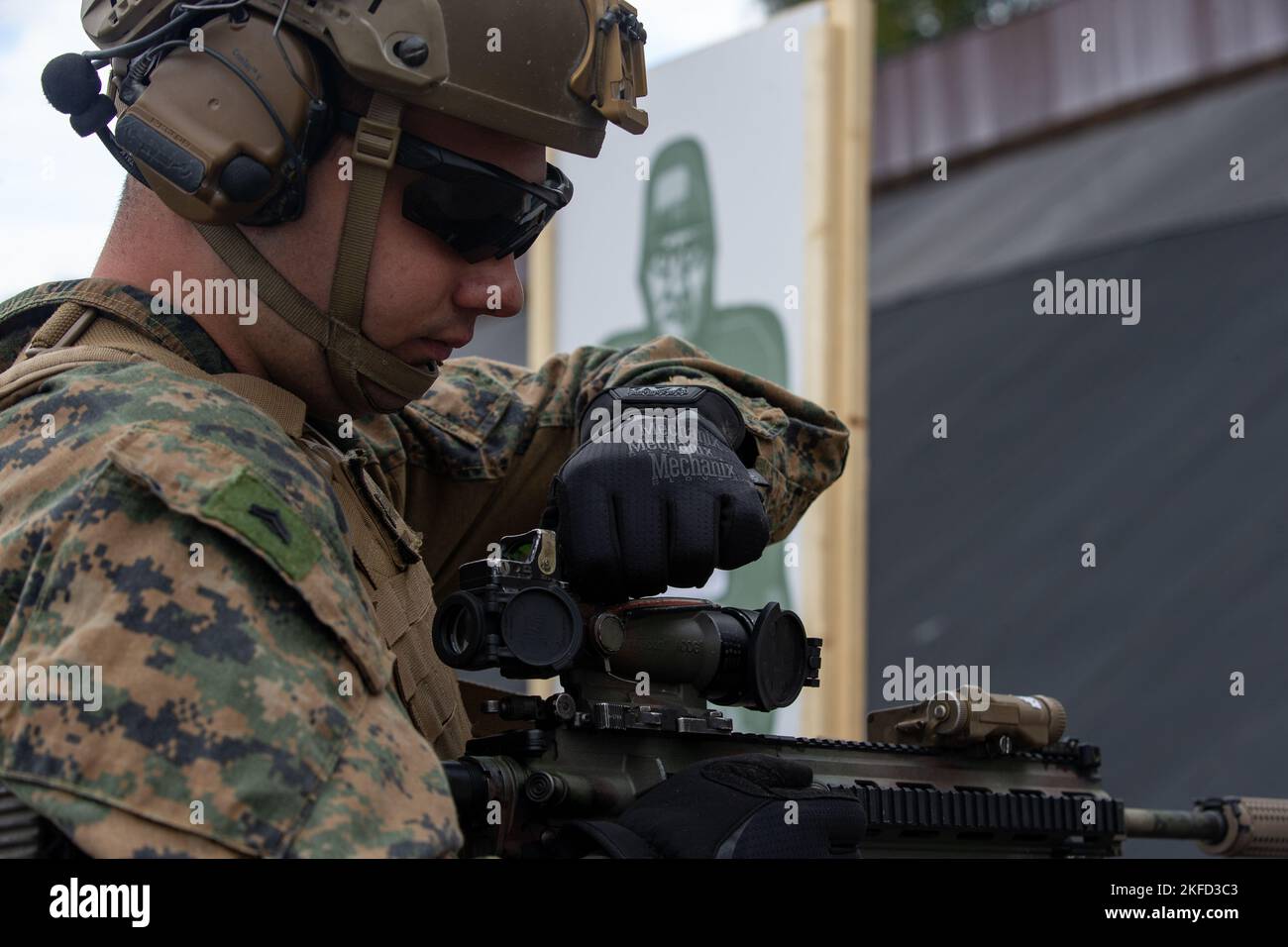 U.S. Marine Corps Cpl. Samuel Peterson, a light armored vehicle crewman ...