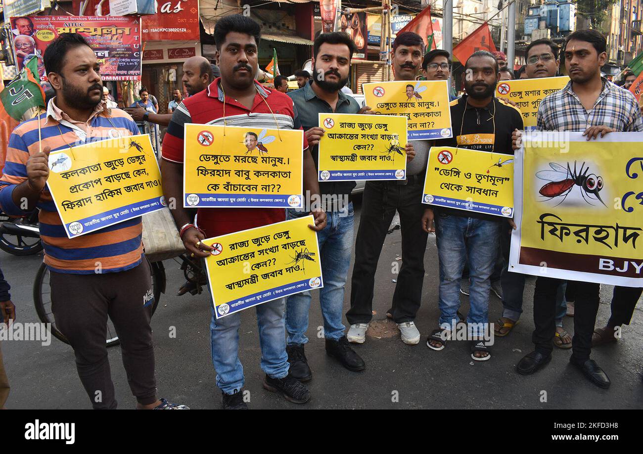 Supporters of north kolkata yuba morcha hi-res stock photography and ...