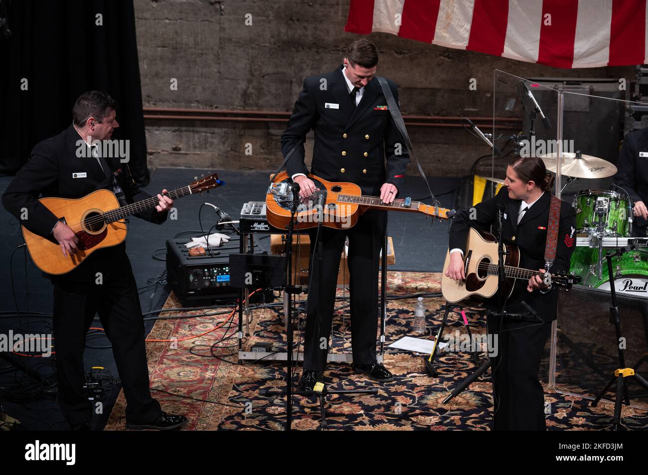 Chief Musician Joe Friedman and Musicians 1st Class Henry Johns and ...