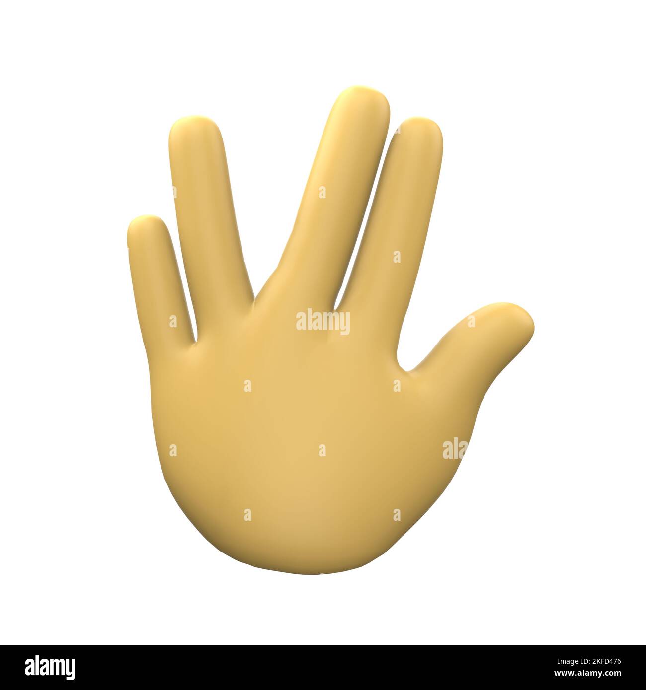 A 3D rendering of a hand sign on a white background Stock Photo - Alamy