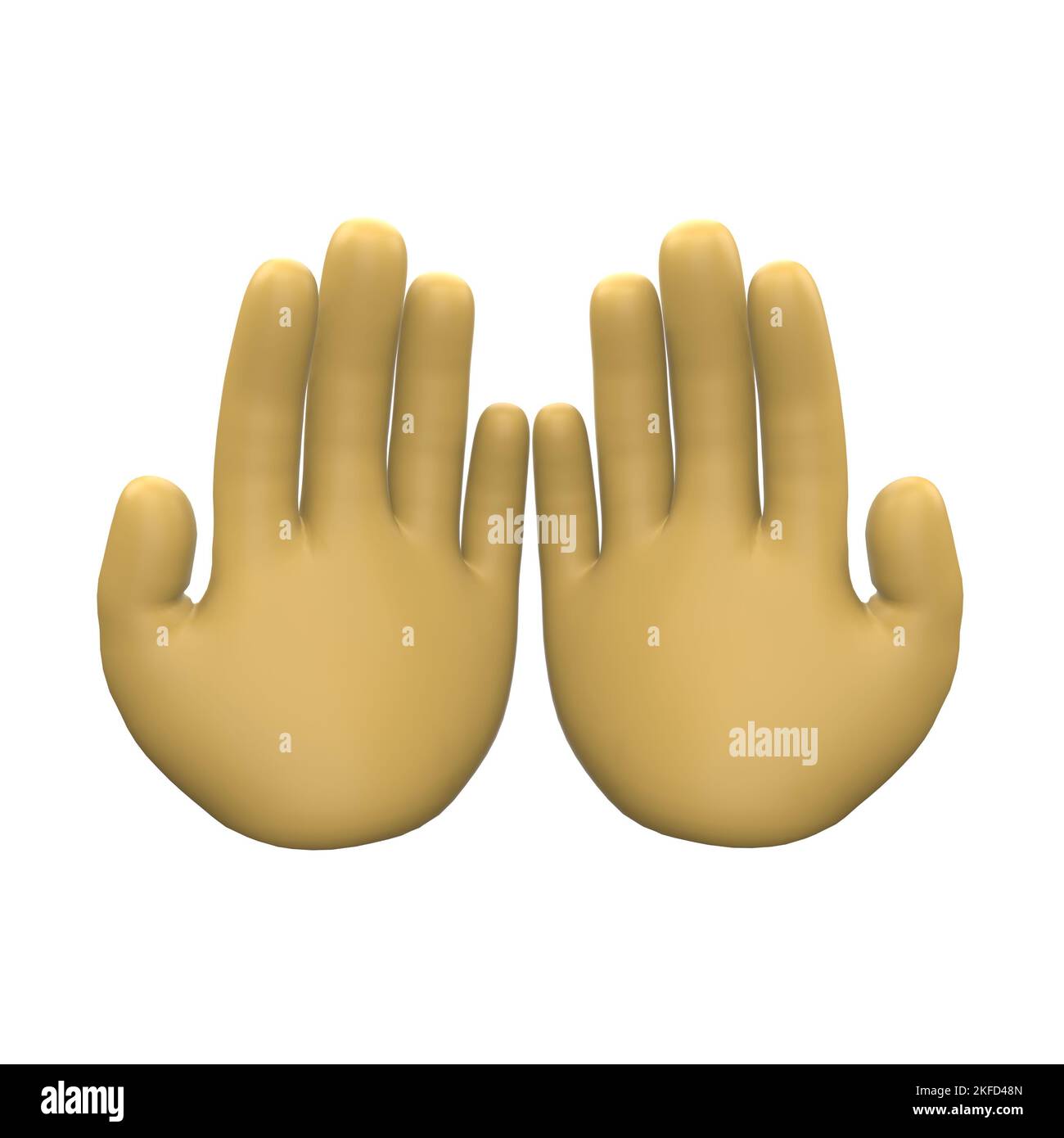 A 3D rendering of a hand sign on a white background Stock Photo - Alamy