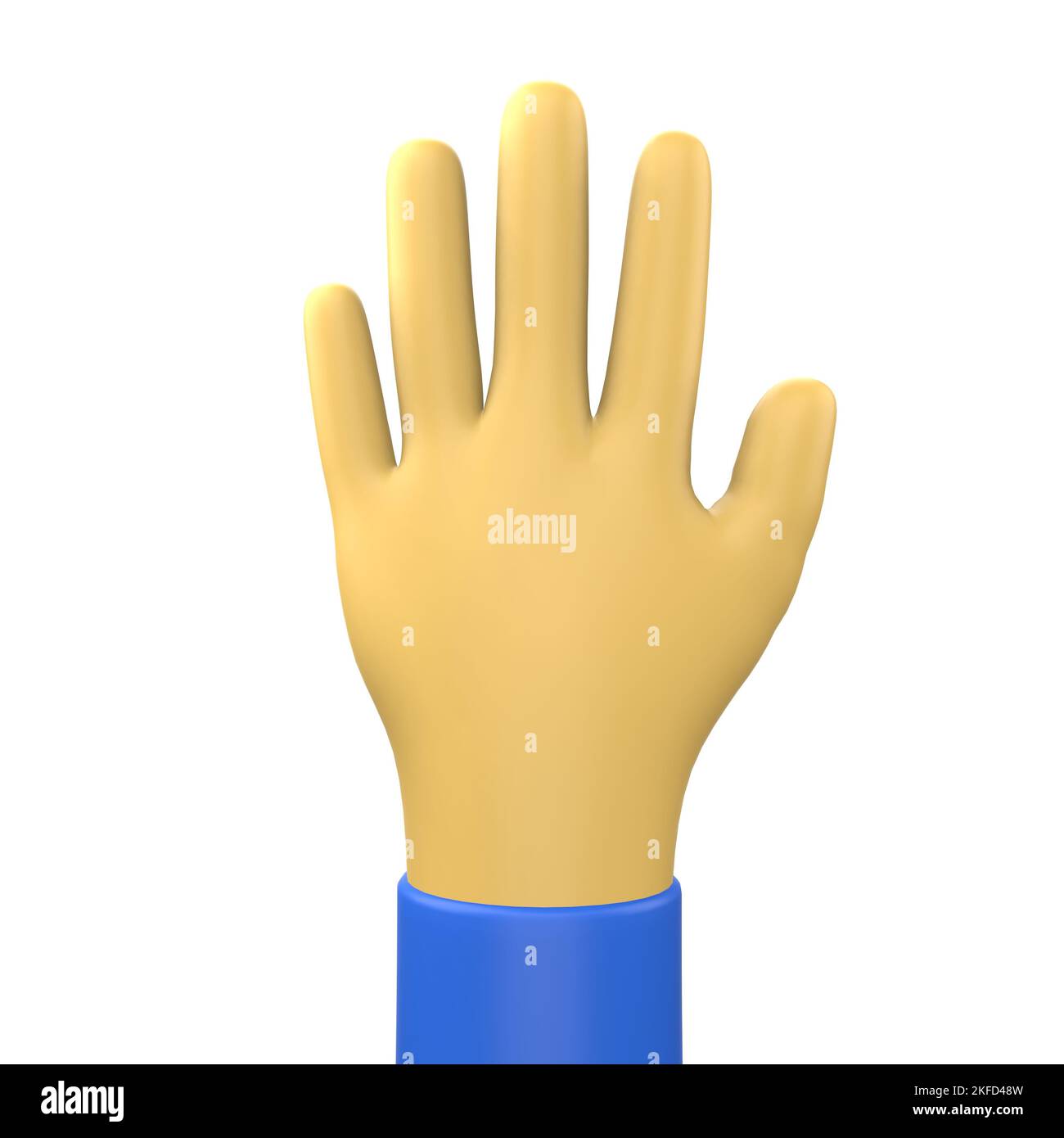 A 3D rendering of a hand sign on a white background Stock Photo - Alamy