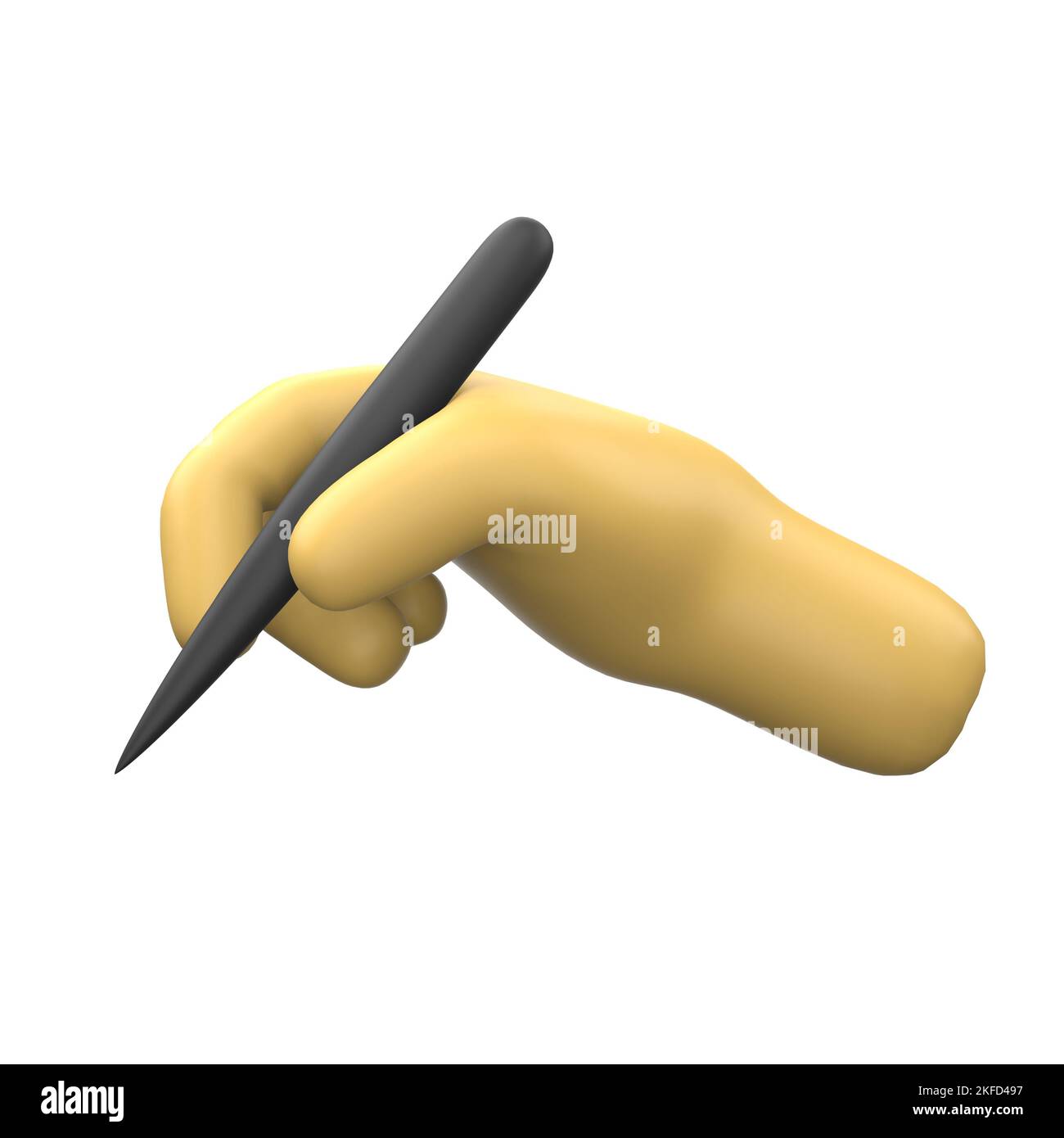 A 3D rendering of a hand sign on a white background Stock Photo - Alamy