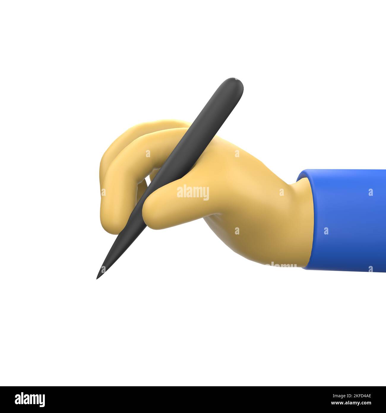 A 3D rendering of a hand sign on a white background Stock Photo - Alamy