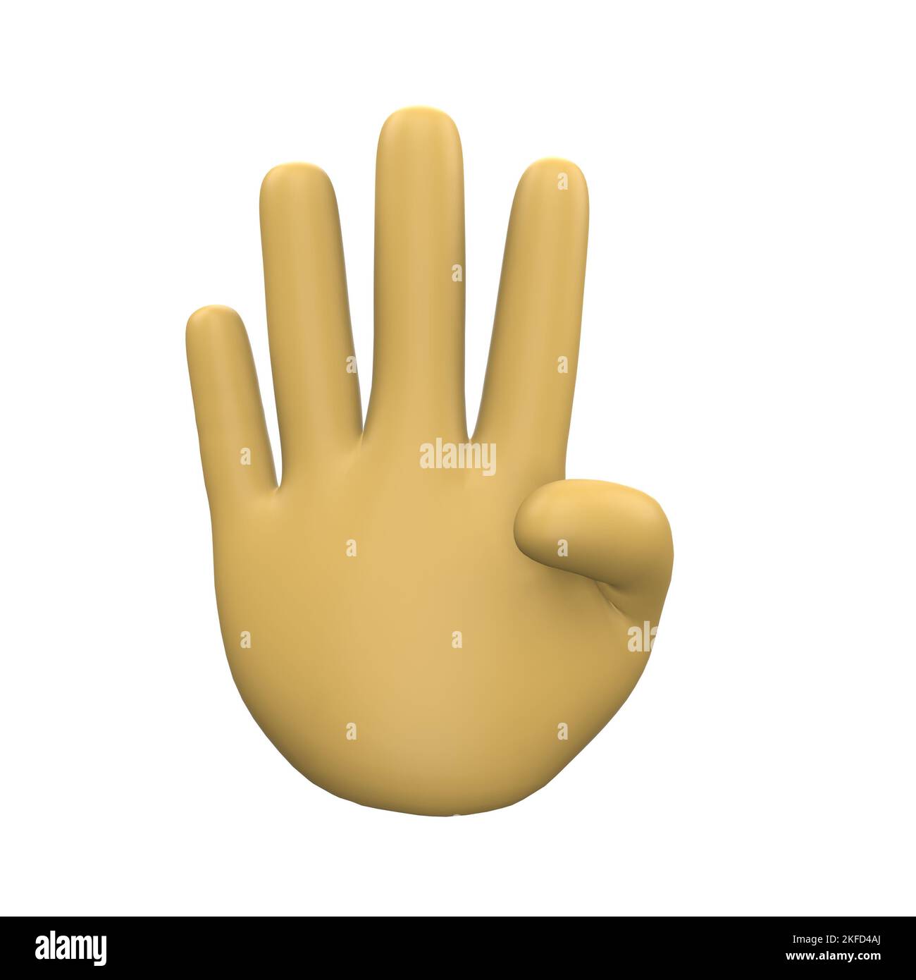 A 3D rendering of a hand sign on a white background Stock Photo - Alamy