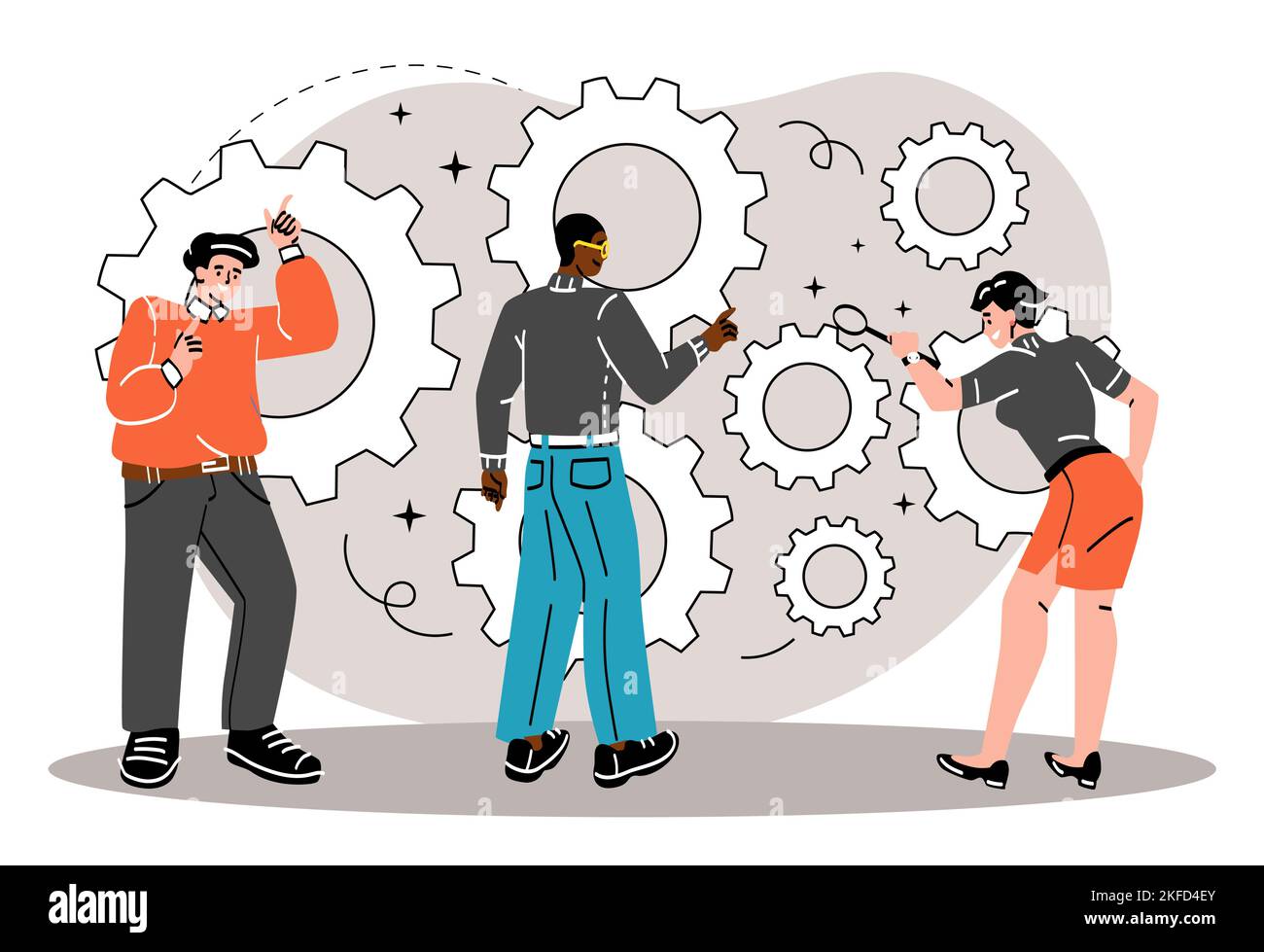 Lead team concept doodle hi-res stock photography and images - Alamy