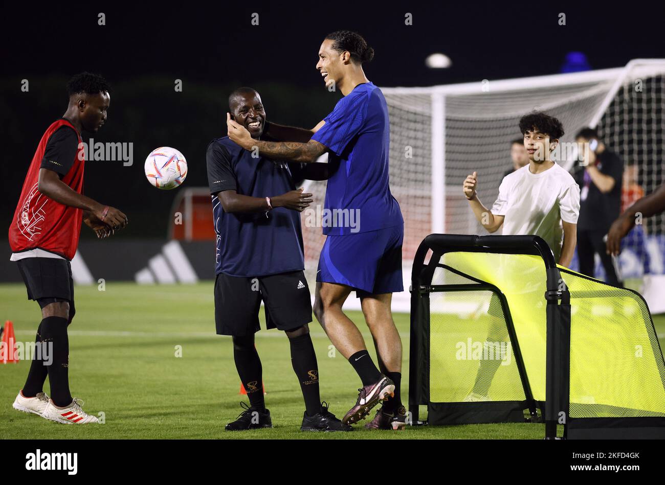DOHA, Qatar - 17/11/2022, Virgil van Dijk during a meeting of the Dutch ...