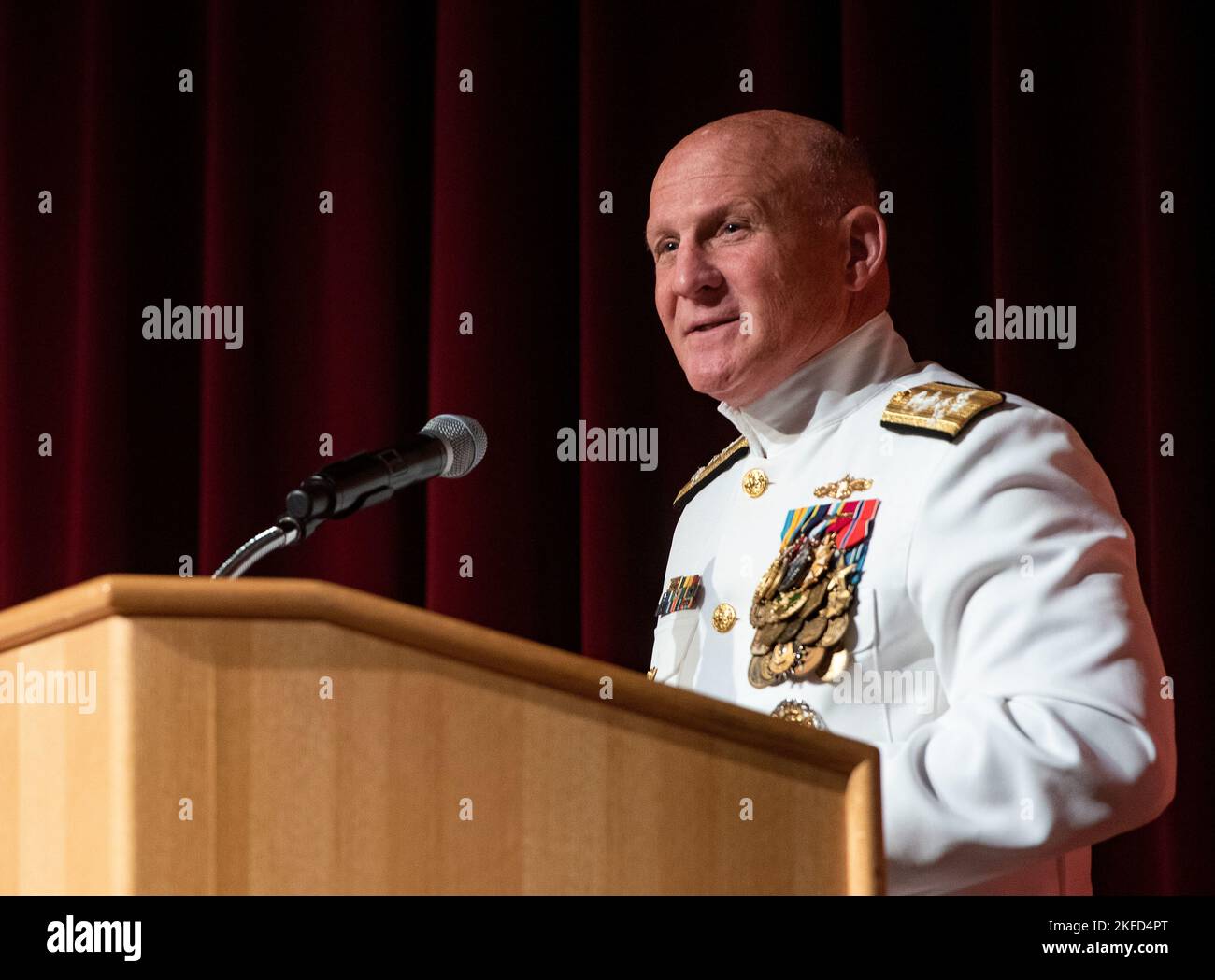 ANNAPOLIS, Md. (Sept. 8, 2022) Chief of Naval Operations Adm. Mike Gilday delivers remarks ...