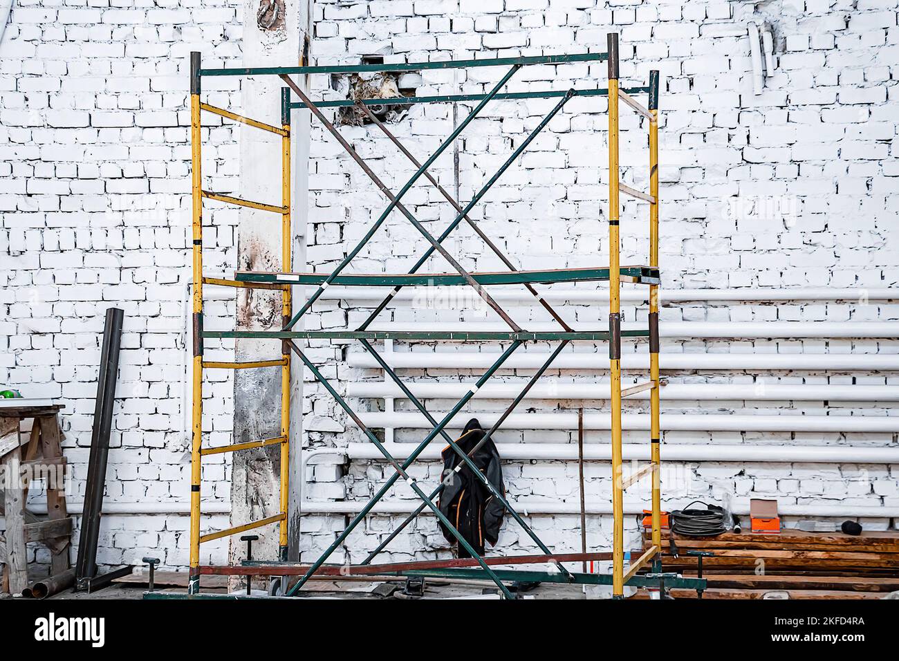 Construction of working shop at factory. Repair of workroom ...