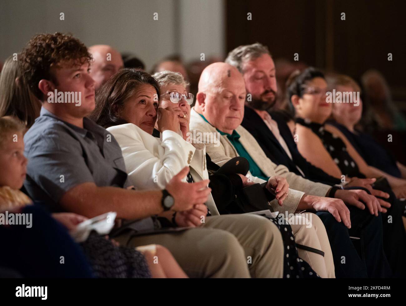 ANNAPOLIS, Md. (Sept. 8, 2022) Evelyn Honea, the wife of Master Chief Petty Officer of the Navy ...