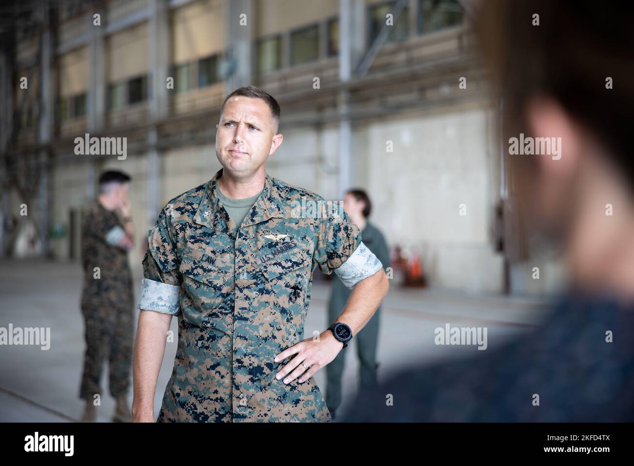 U.S. Marine Corps Lt. Col. Nicholas Law, commanding officer, Marine ...
