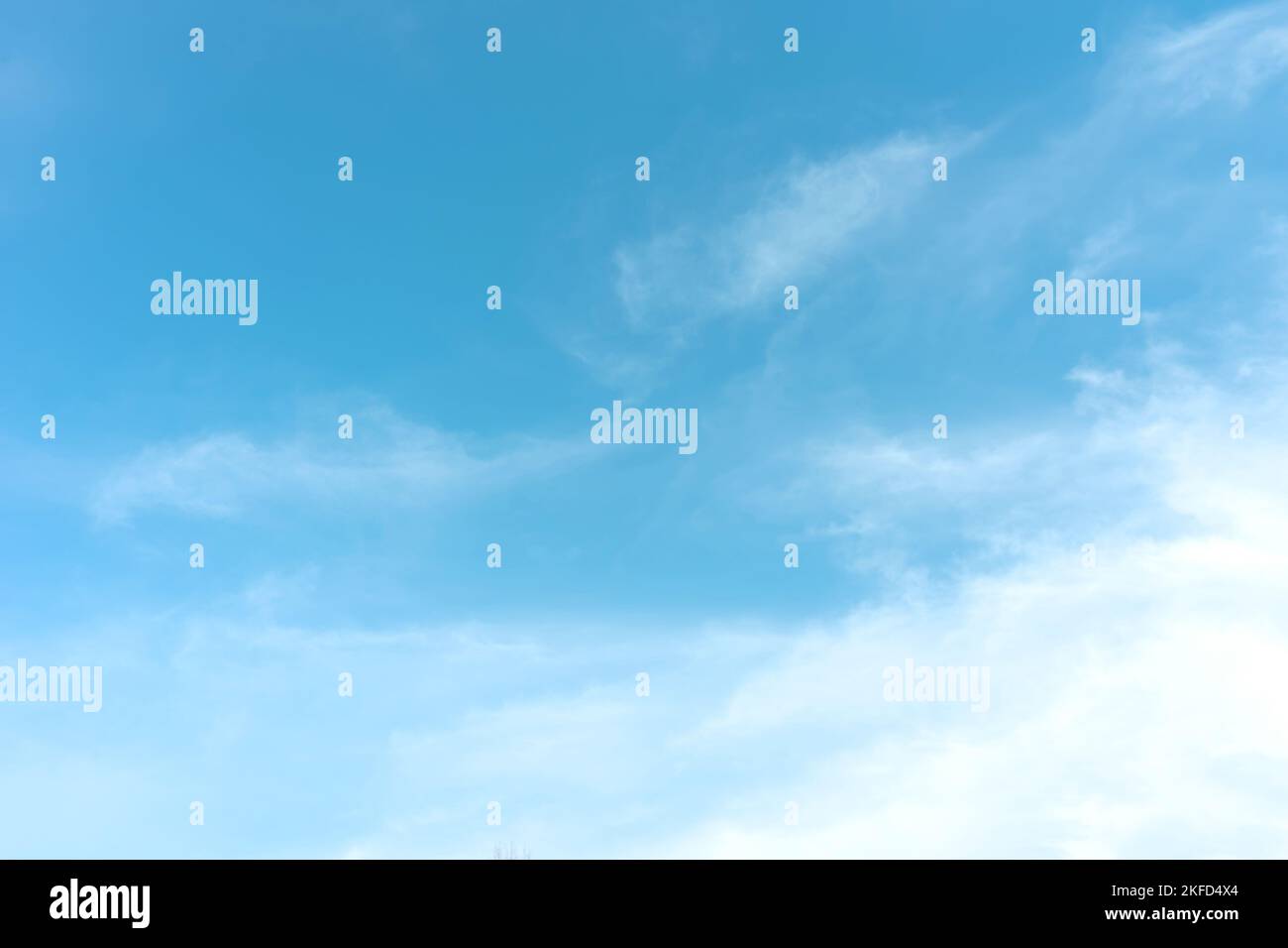 Blue sky with white clouds in sunny day. Beauty clear cloudy sky in ...