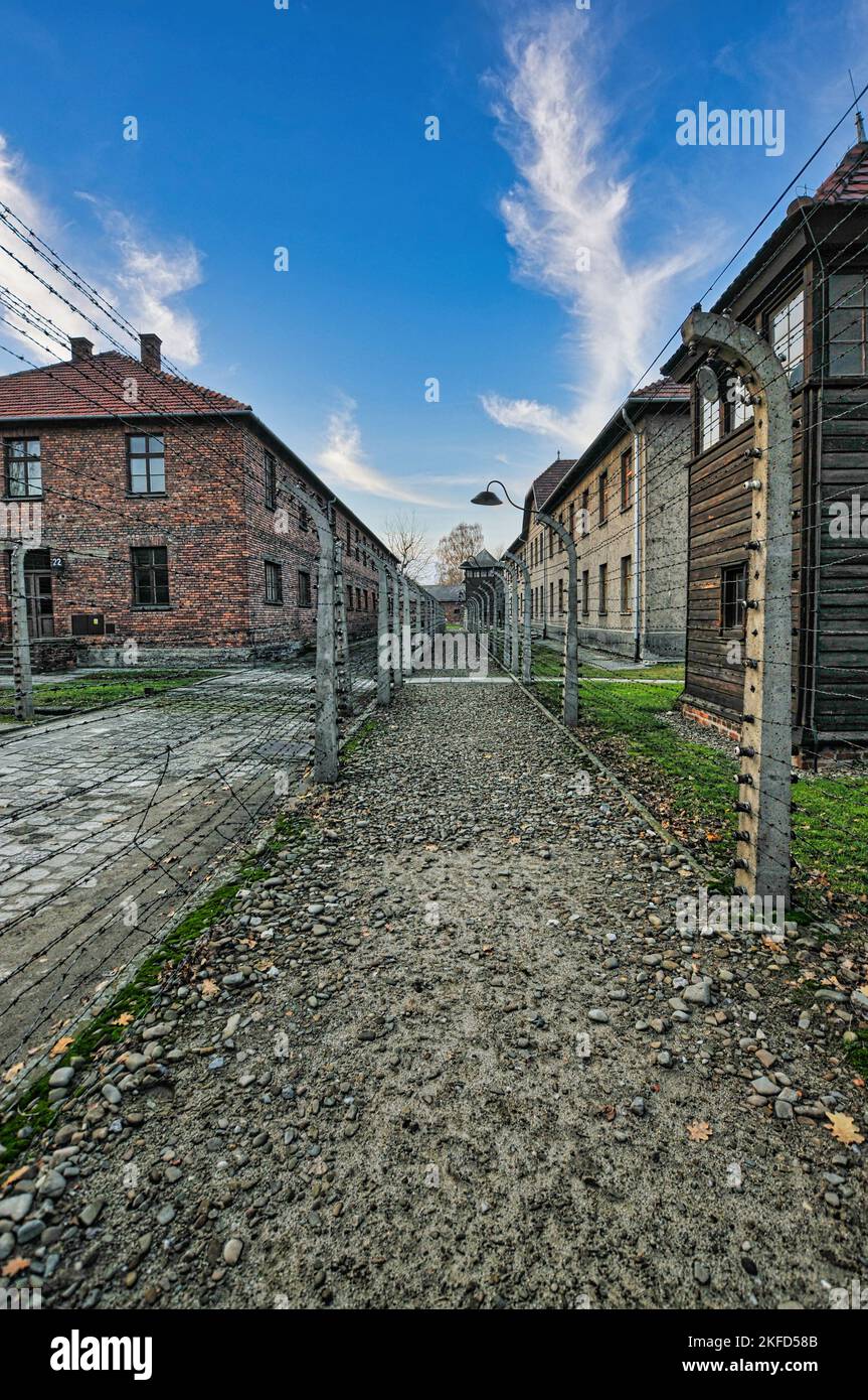 The Auschwitz Oswiecim Jewish prison in occupied Poland during World ...