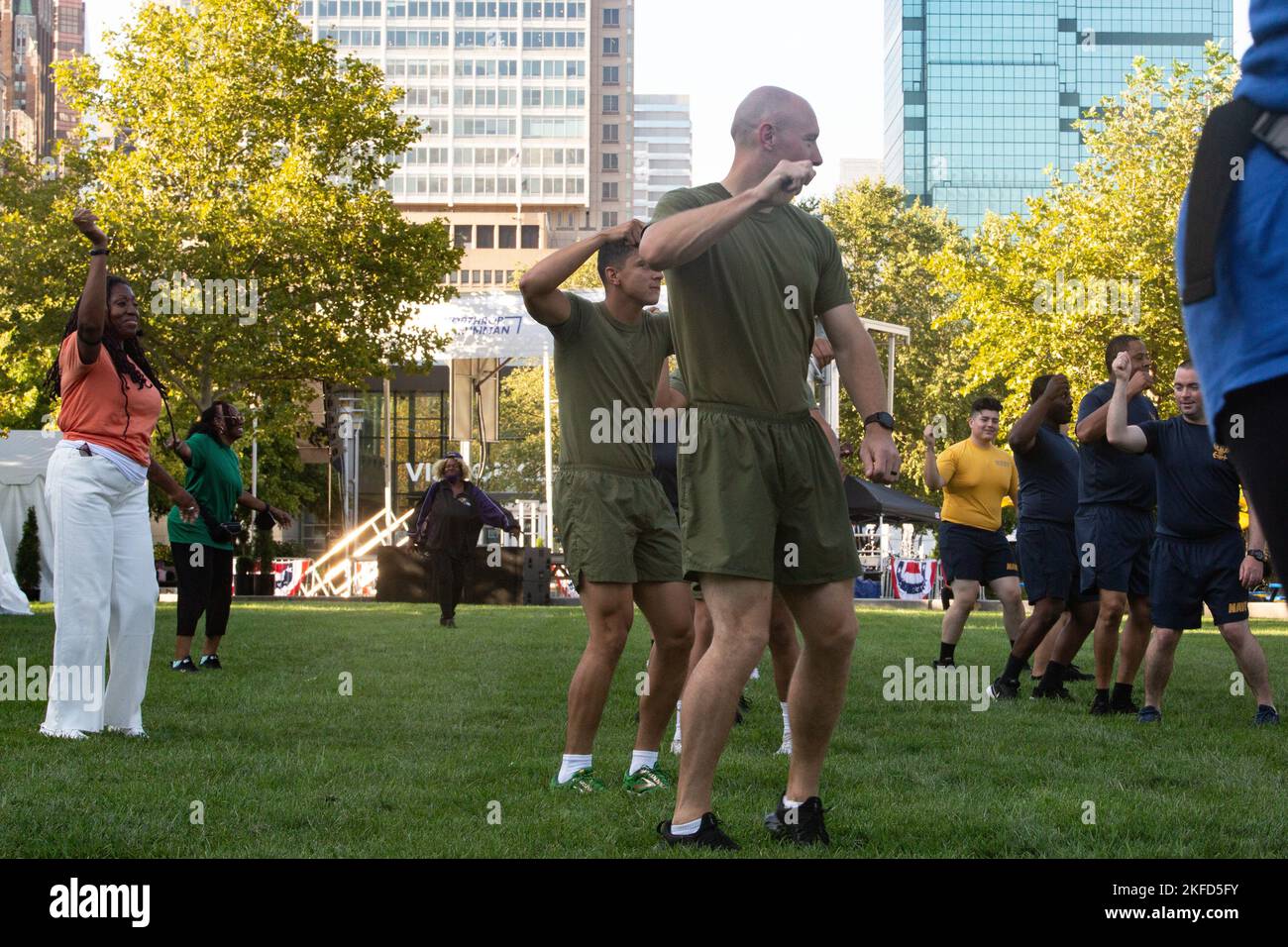 U.S. Marines and Sailors participate in a line dancing event in ...