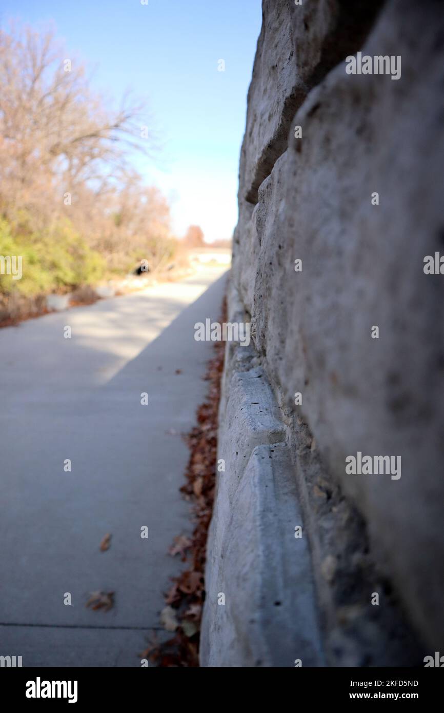 rock wall walking path Stock Photo - Alamy