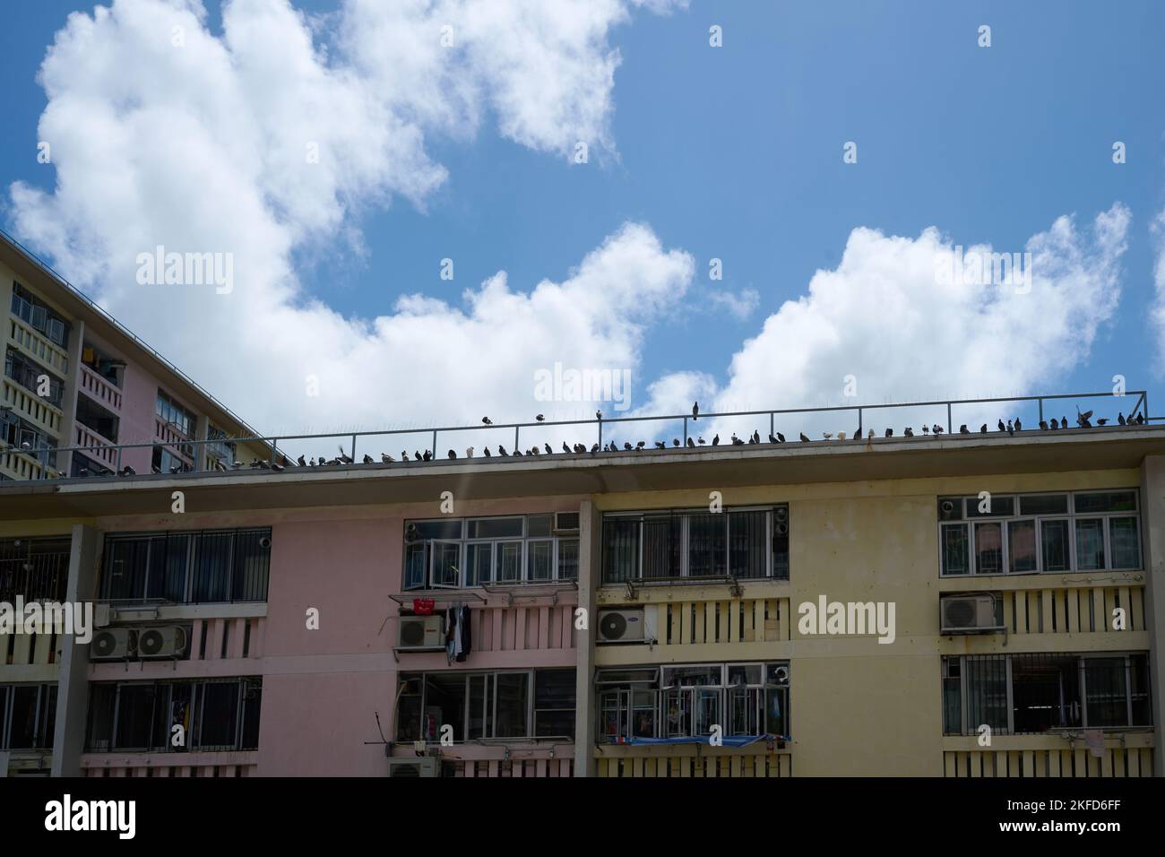 An urban shot of an old residential building in Wah Fu Estate in Pok Fu ...
