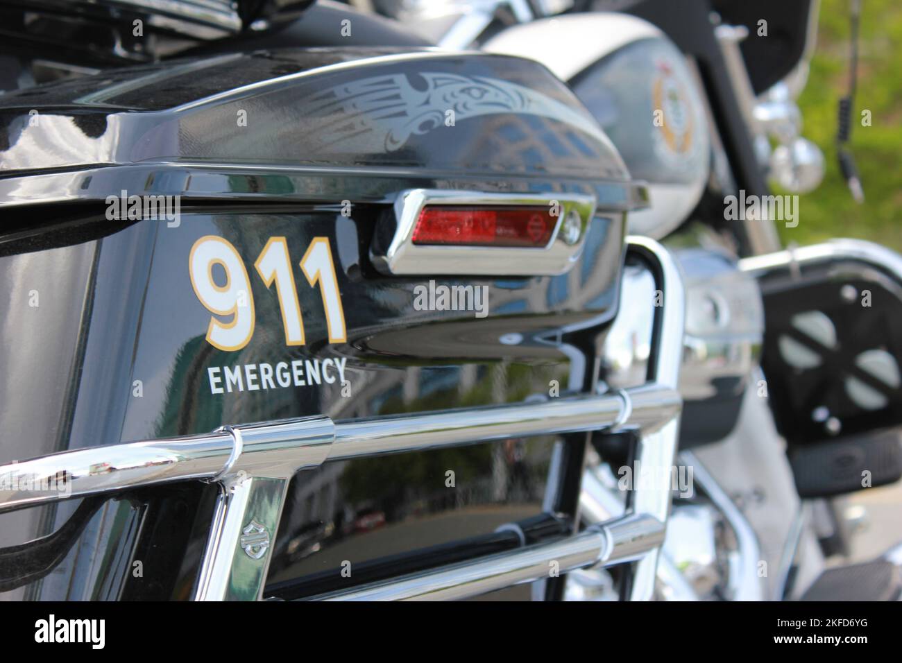 A Closeup shot of the police motorcycle Stock Photo - Alamy