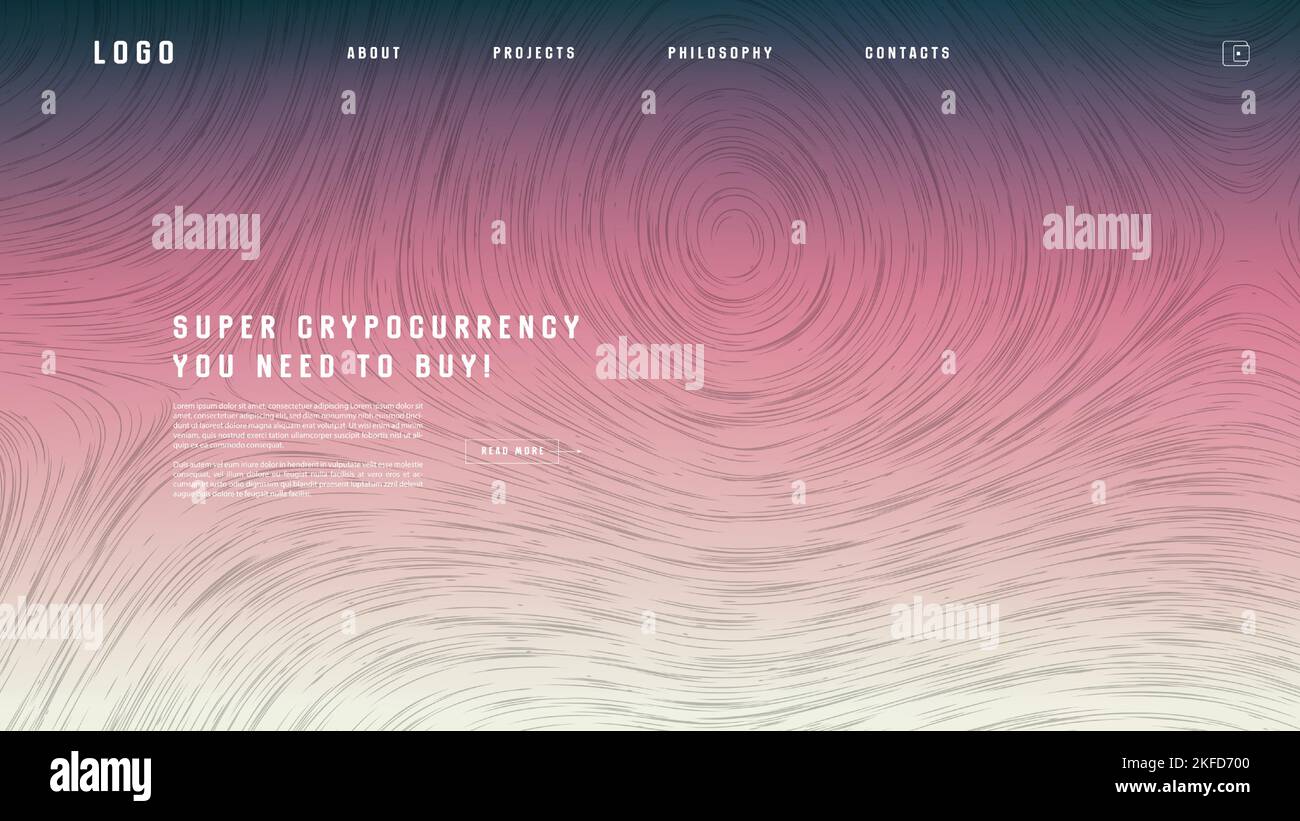 Landing page abstract design with vector field forces matris. Colorful ...