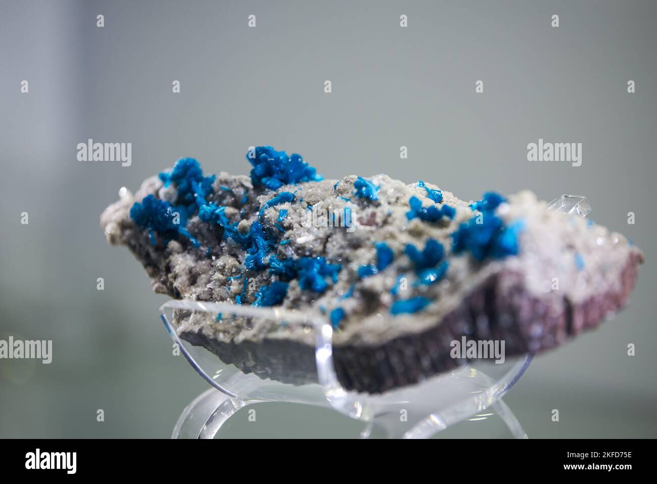 Closeup of naturally occurring rare blue crystalline ore Stock Photo ...