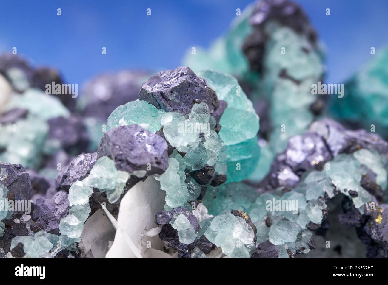 Closeup of naturally occurring rare blue crystalline ore Stock Photo ...
