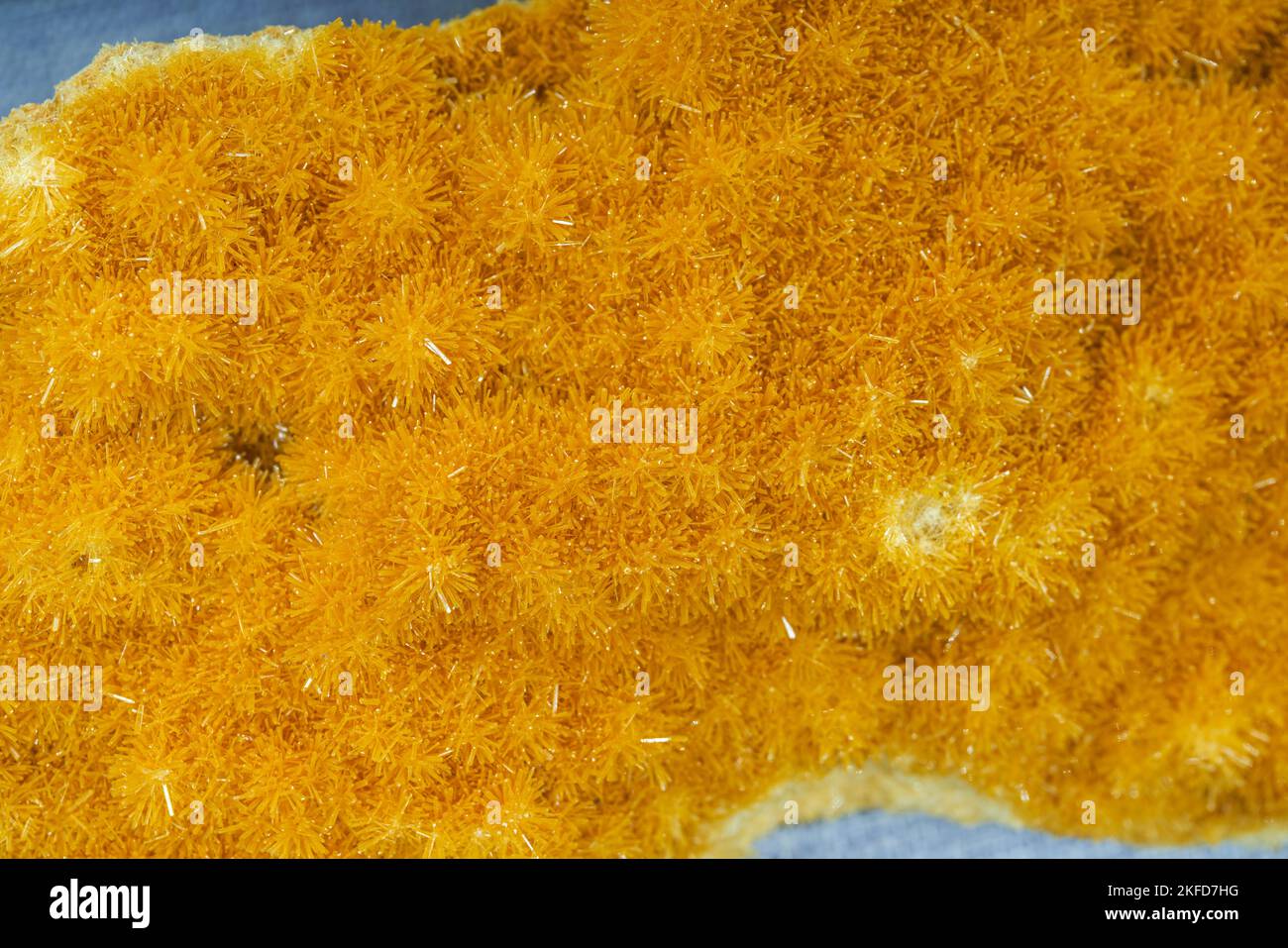 Close-up of naturally occurring rare yellow crystalline ore Stock Photo ...