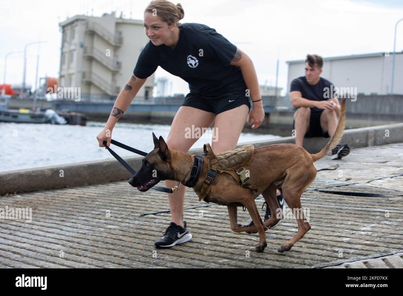 U.S. Marine Corps Cpl. Sierra Parks, a Marine working-dog handler ...