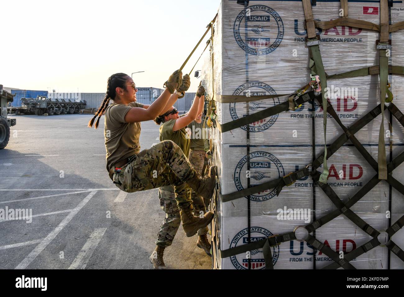 Senior Airman Joana Galang, a traffic management specialist with the ...
