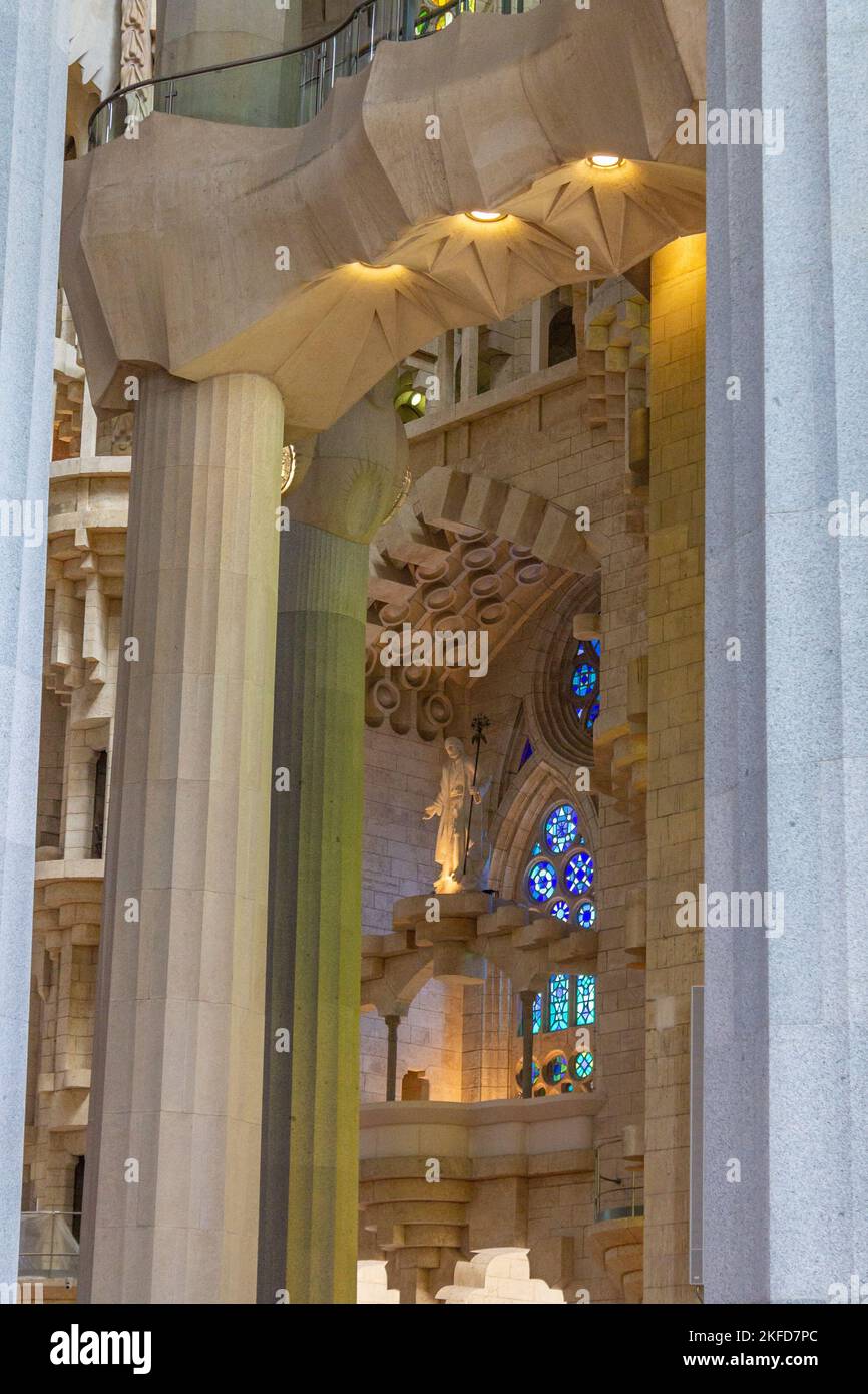 The interior design and modern architecture of cathedral of sacred ...