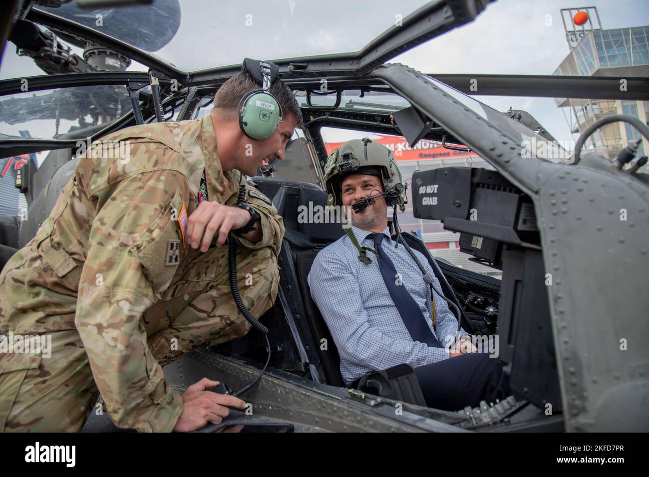 U.S. Army Capt. Jeffrey Hall, left, an aviation officer and the ...