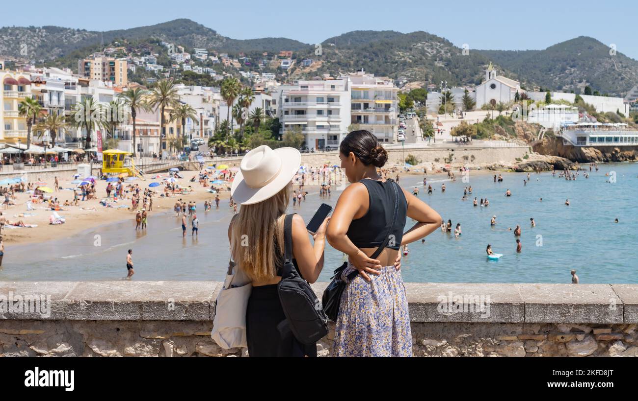 San sebastian beach sitges spain hi-res stock photography and images ...