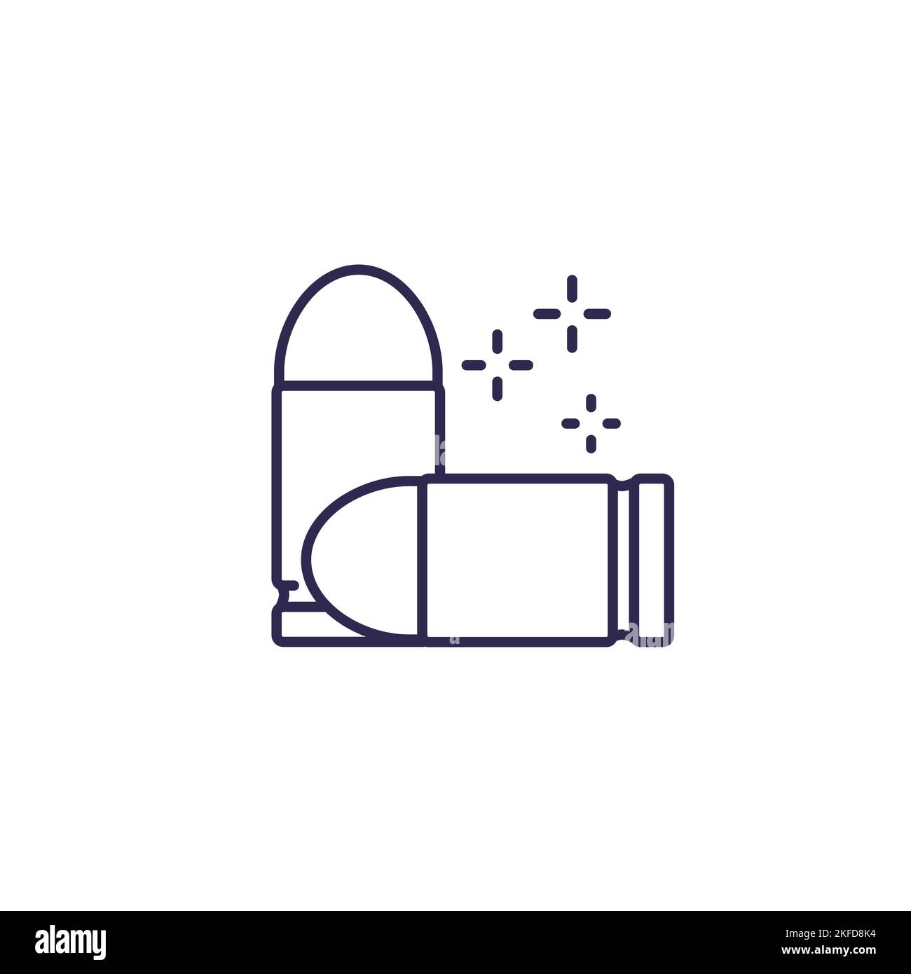 bullets or ammo line icon Stock Vector Image & Art - Alamy