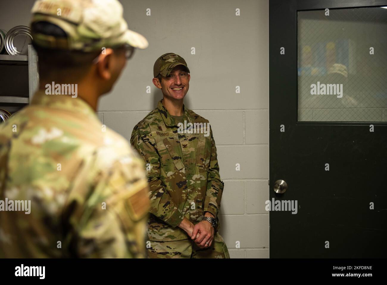 U.S. Air Force Col. Michael Richard, 35th Fighter Wing commander, and ...