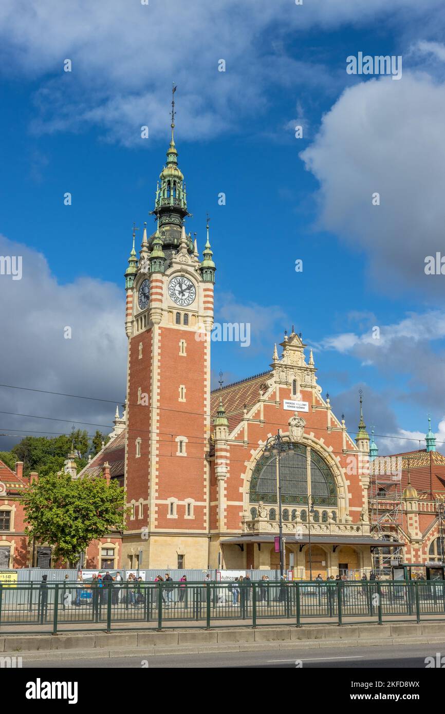 The building of the main train station on a sunny morning Stock Photo ...