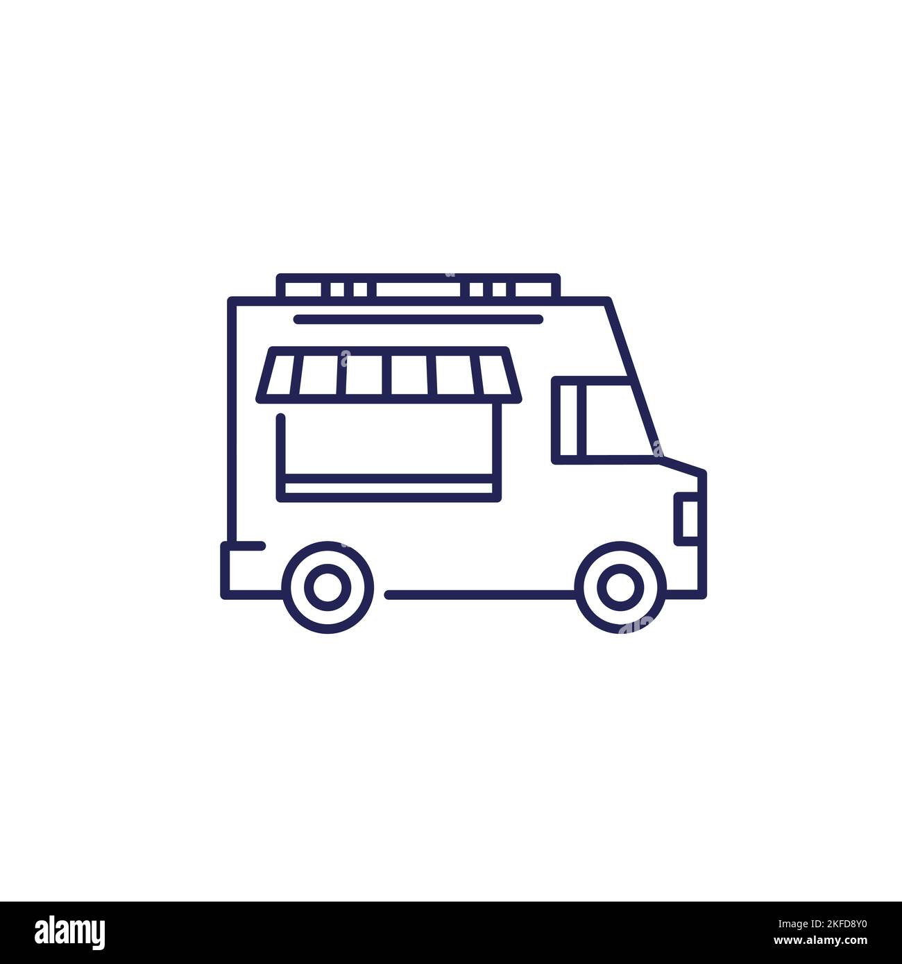 Vintage food truck street Cut Out Stock Images & Pictures - Alamy