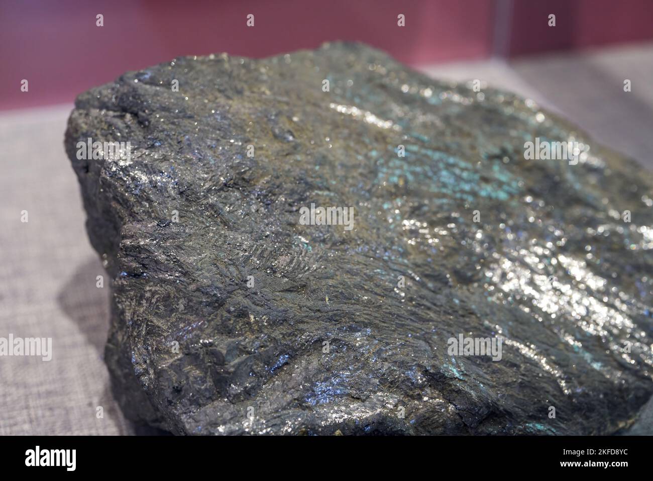 Naturally formed metal shale mine closeup Stock Photo - Alamy