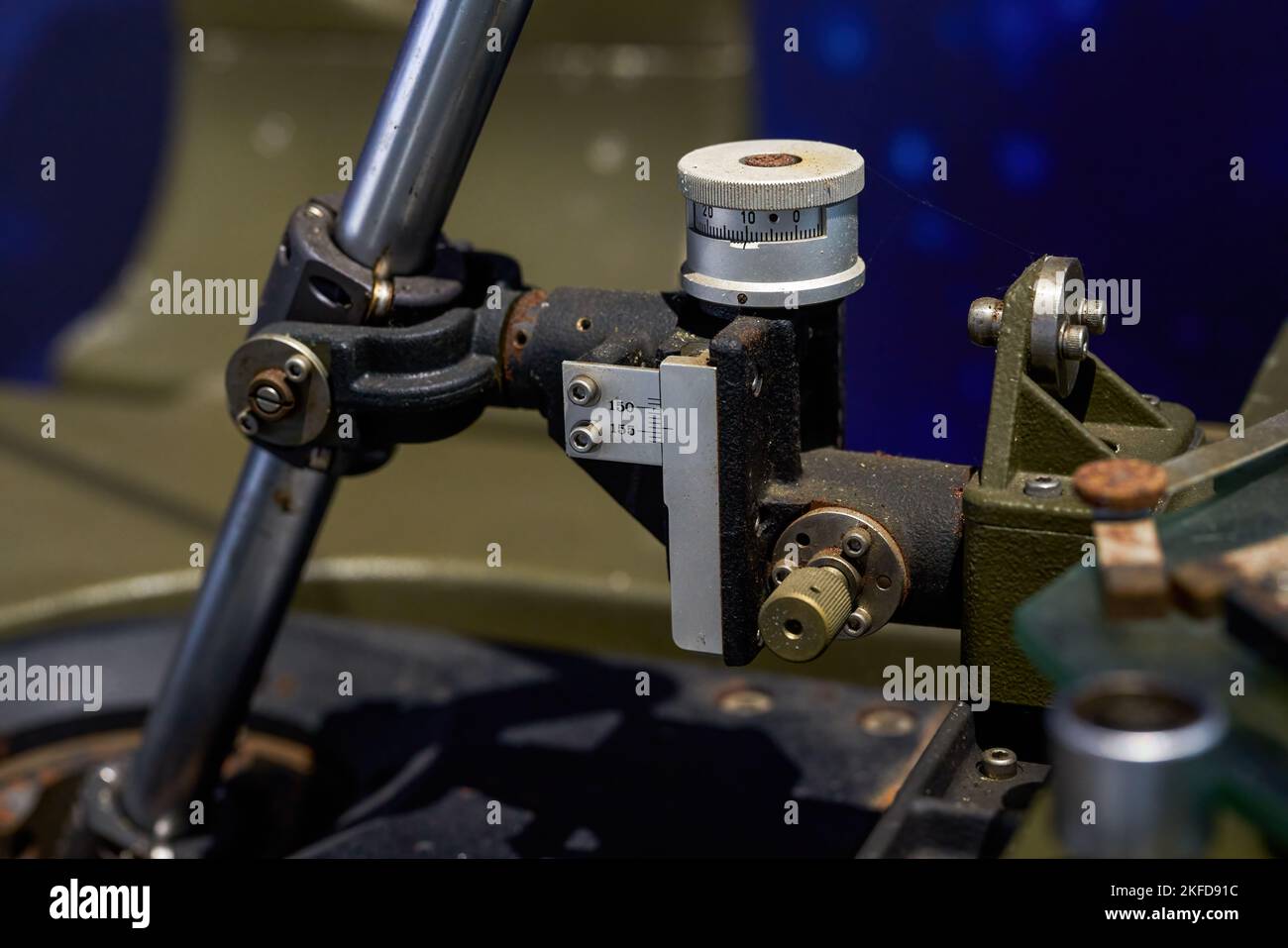 Close-up of professional instruments used in geological mining science ...