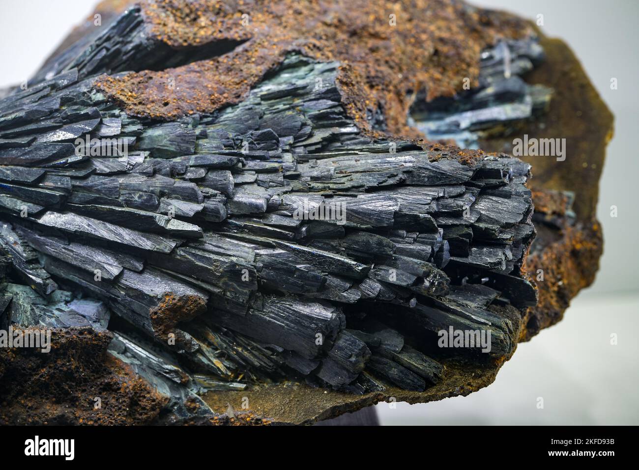 Naturally formed metal shale mine closeup Stock Photo - Alamy