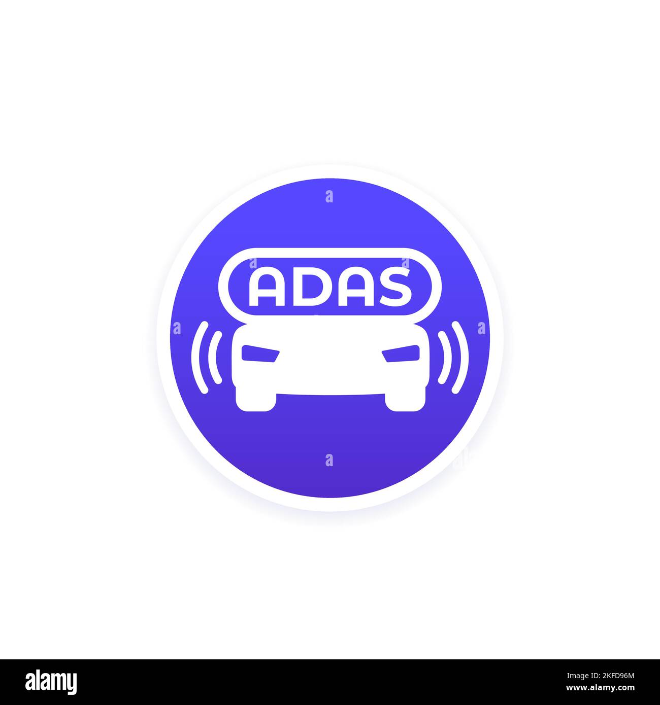 Advanced Driver Assistance System Icon Vector Stock Vector Image And Art