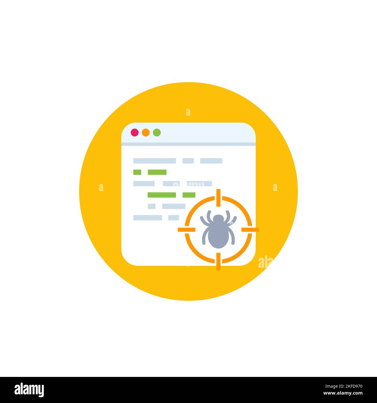 Debugging vector icon with a bug and target Stock Vector Image & Art ... Debugging vector icon with a bug and target Stock Vector Image & Art ...
