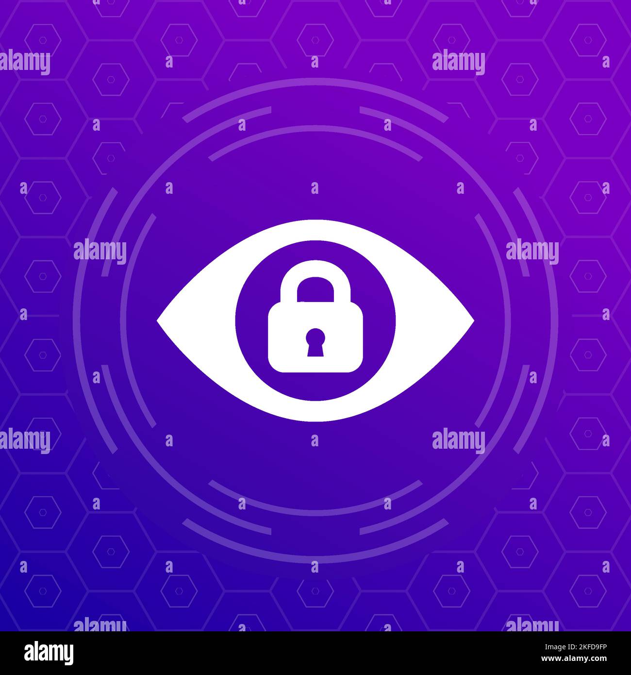 eye and lock, privacy control icon for web Stock Vector Image & Art - Alamy