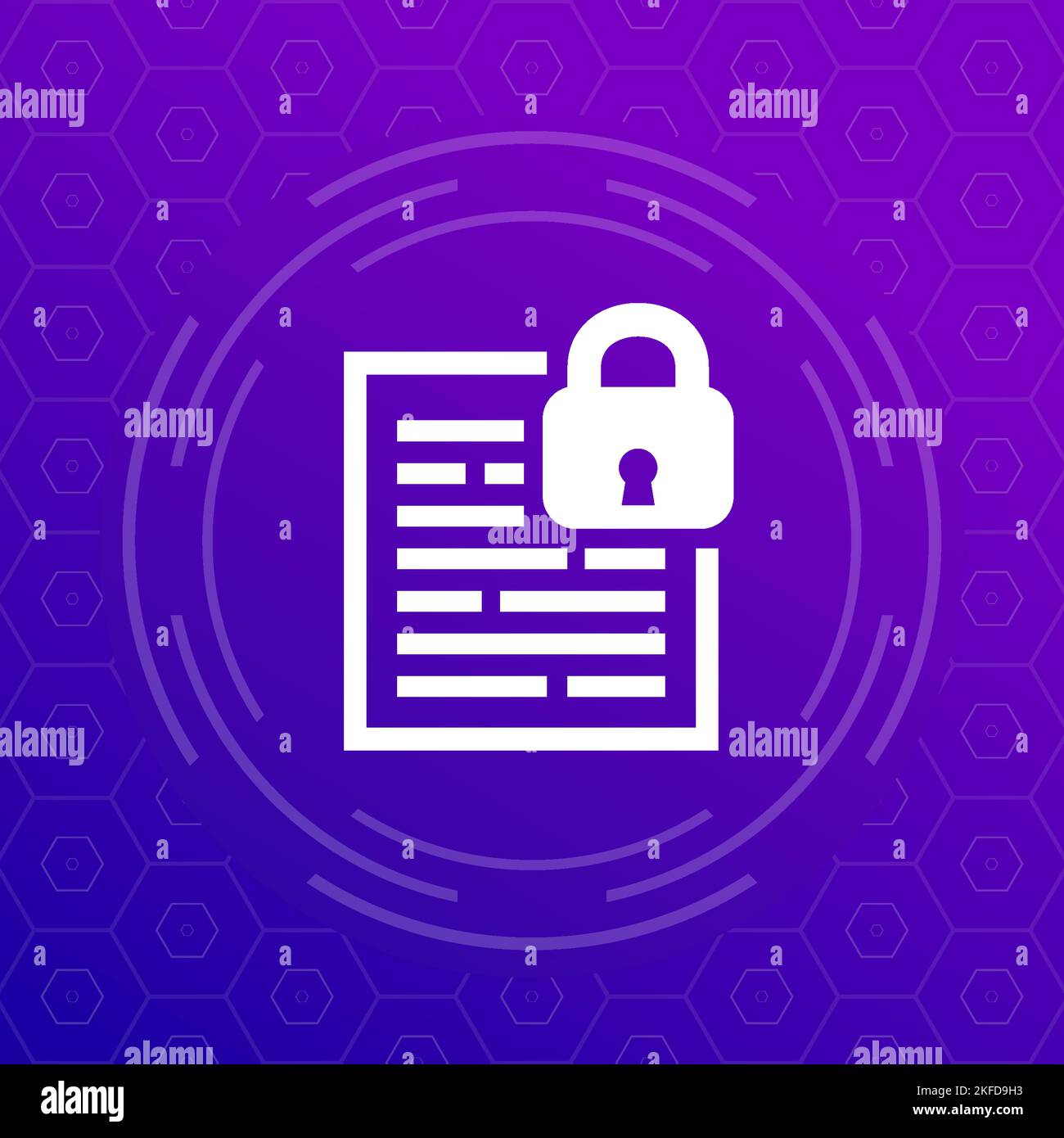 document protection, data security icon, vector Stock Vector Image ...