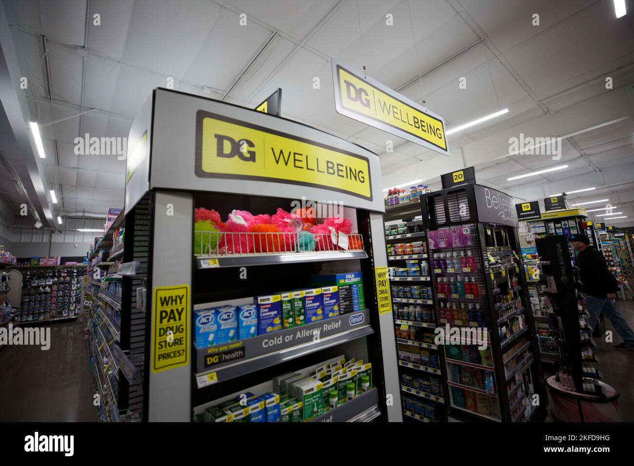 An interior of Dollar General WellBeing store Stock Photo - Alamy