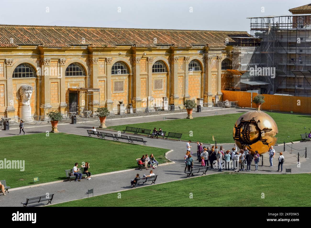 An aerial view of buildings and historical ruins in Vatican city Stock ...