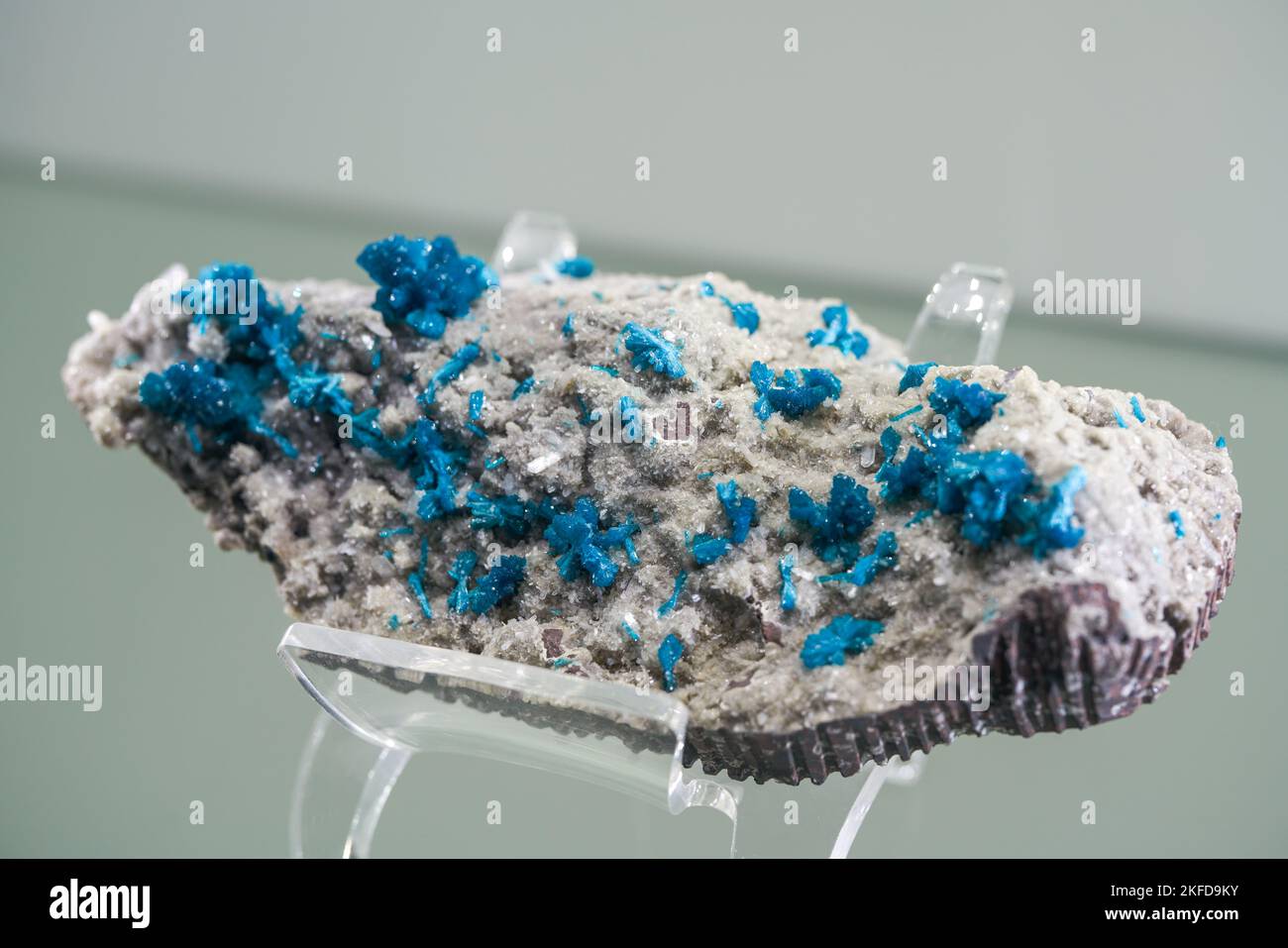 Closeup of naturally occurring rare blue crystalline ore Stock Photo ...