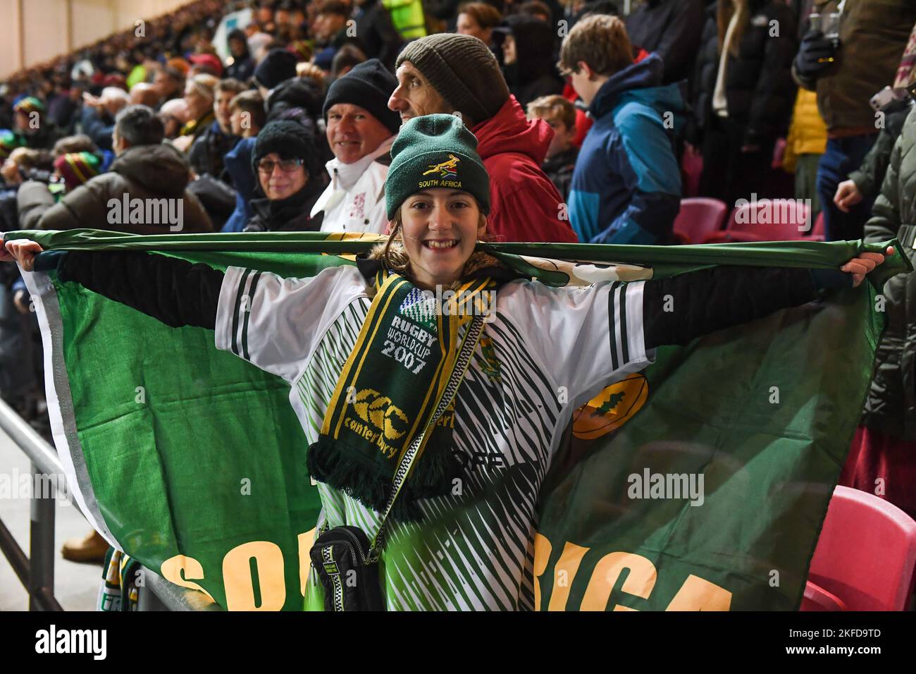 Young South African Supporter, during the Friendly match Bristol Bears ...
