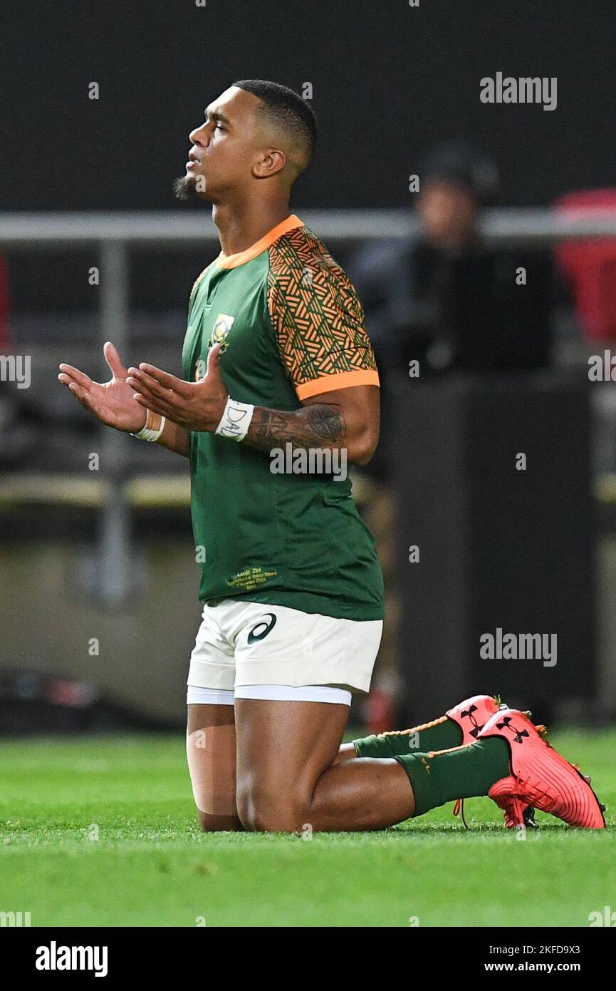 Leolin Zas of South Africa, pre kick off during the Friendly match ...